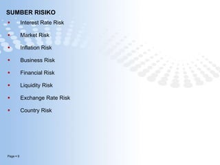 Expect return dan risiko | PPT