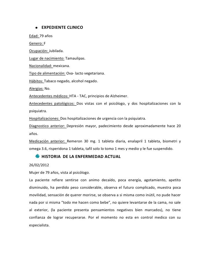 Ejemplo De Un Expediente Clinico De Un Paciente Expediente Clínico