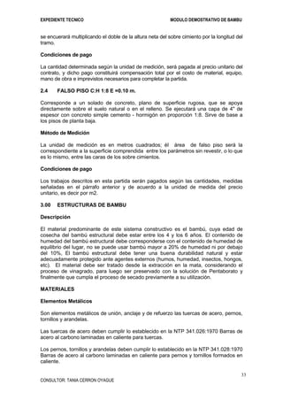 Expediente tecnico para la construccion de un modulo demosytrativo de ...