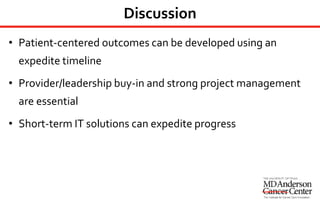 Expedited patient-centered outcome measurement development for cancer ...