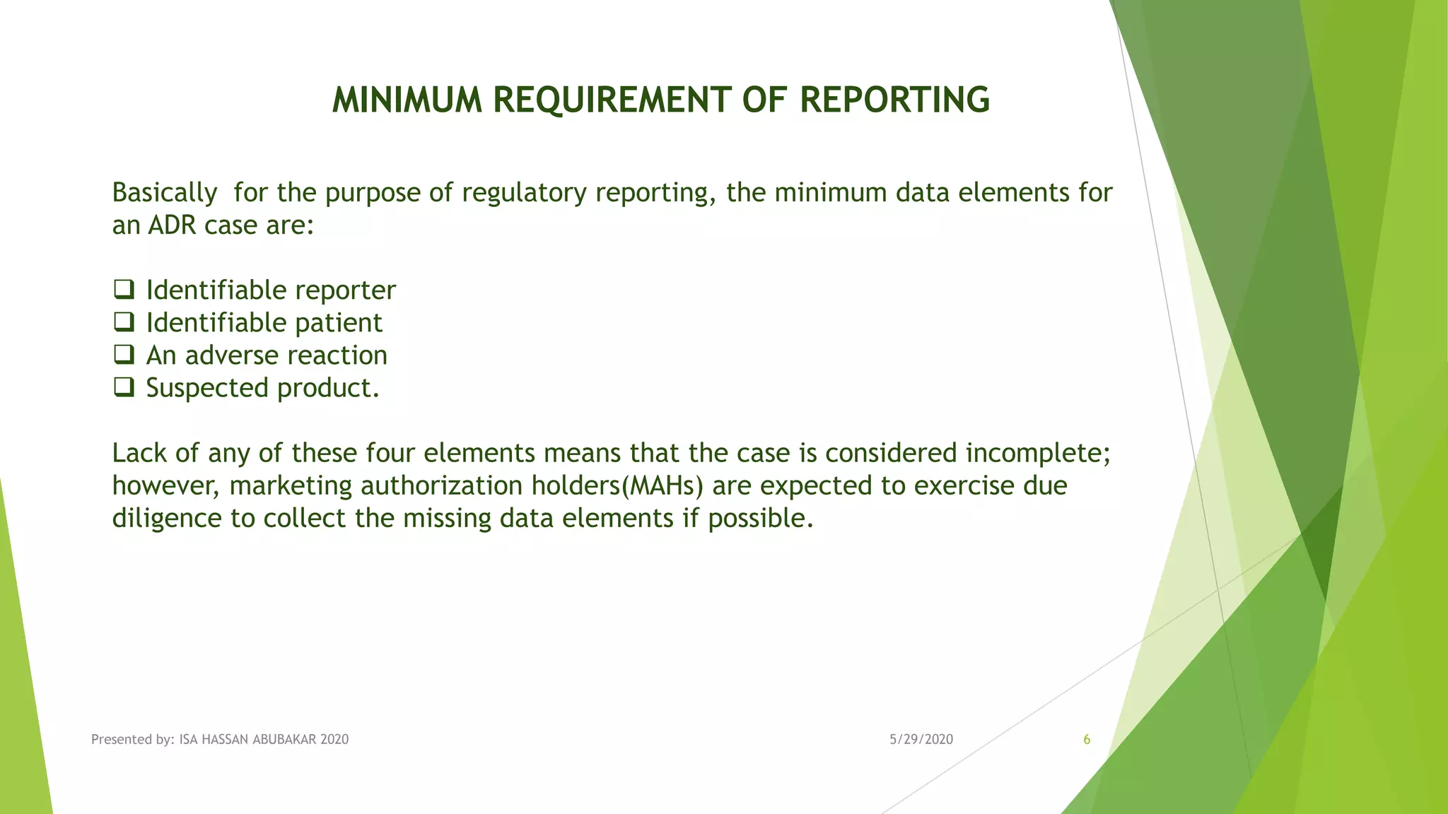 Expedited report criteria in pharmacovigilance by isa hassan abubakar ...