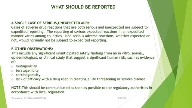 Expedited report criteria in pharmacovigilance by isa hassan abubakar ...