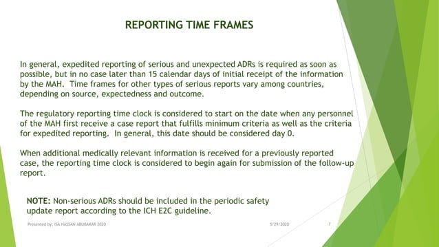 Expedited report criteria in pharmacovigilance by isa hassan abubakar ...