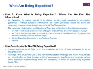 PROCUREMENT: Expediting How To - General | PPTX