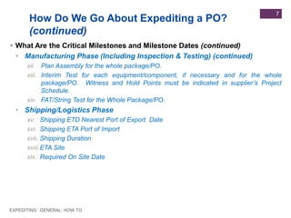 PROCUREMENT: Expediting How To - General | PPTX
