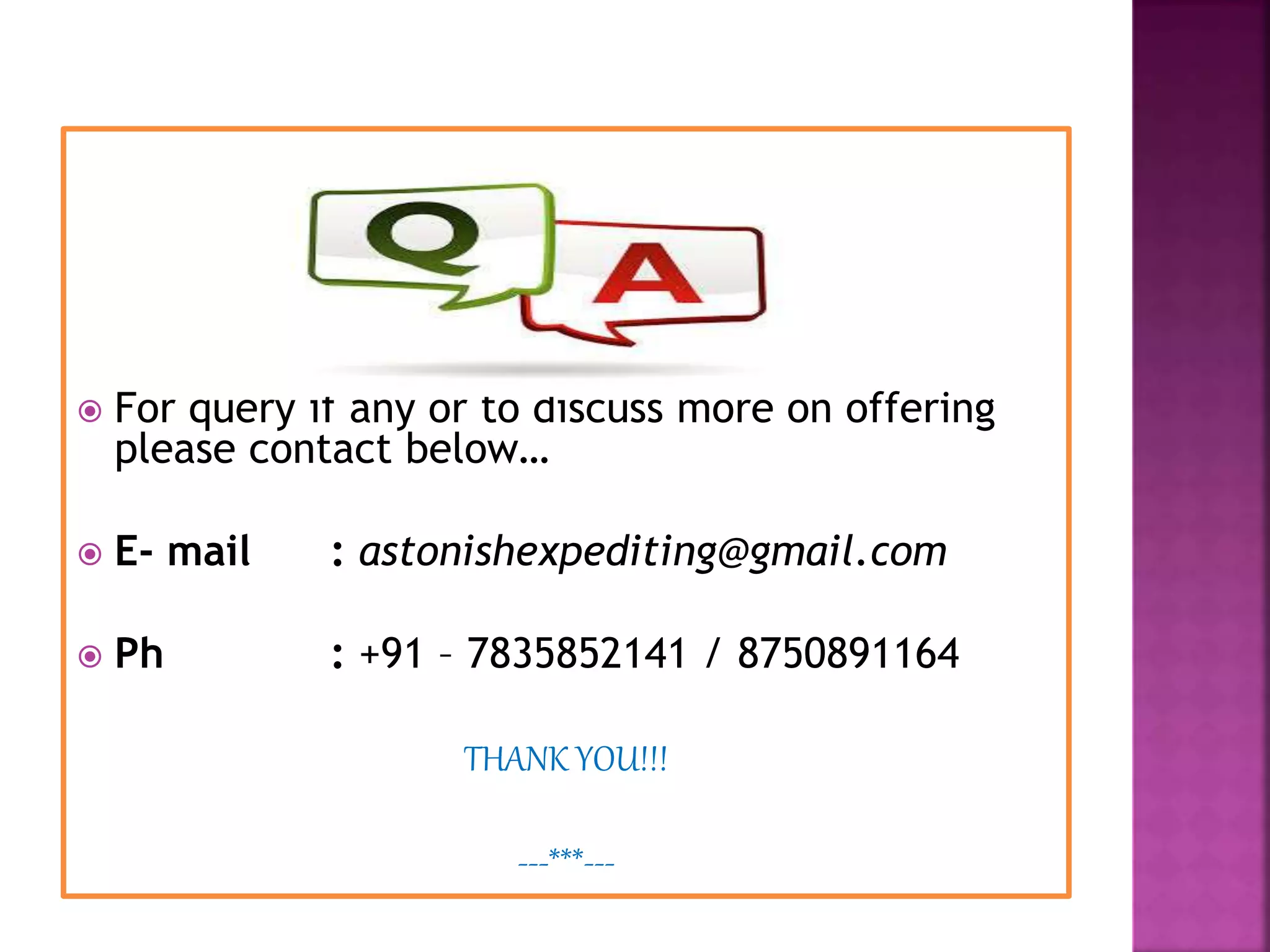 Astonish Expediting managed by professionals | PPT