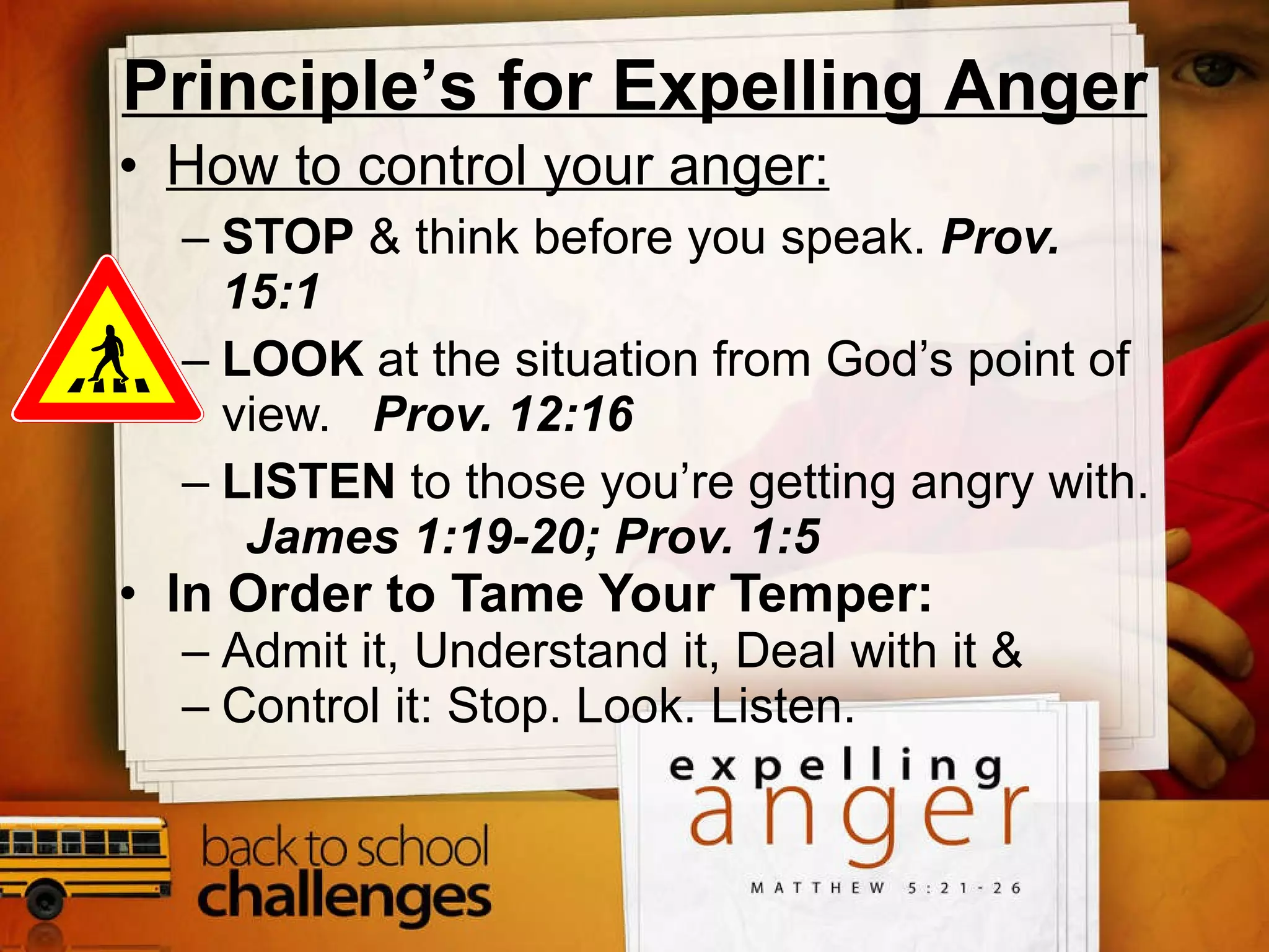 Back To School Expelling Anger | PPT