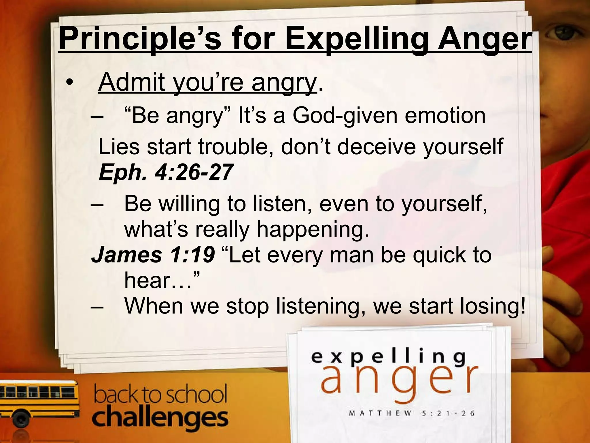 Back To School Expelling Anger | PPT