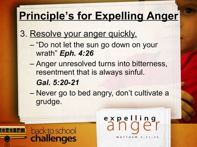 Back To School Expelling Anger | PPT