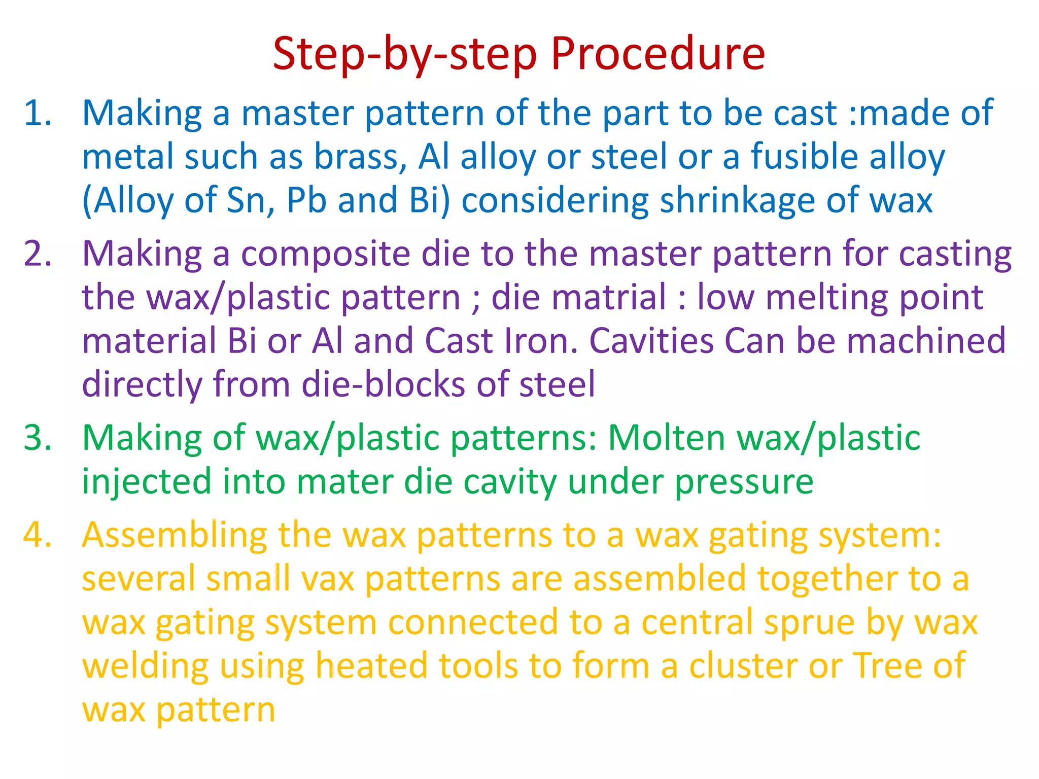 Expendable mould processes | PPTX