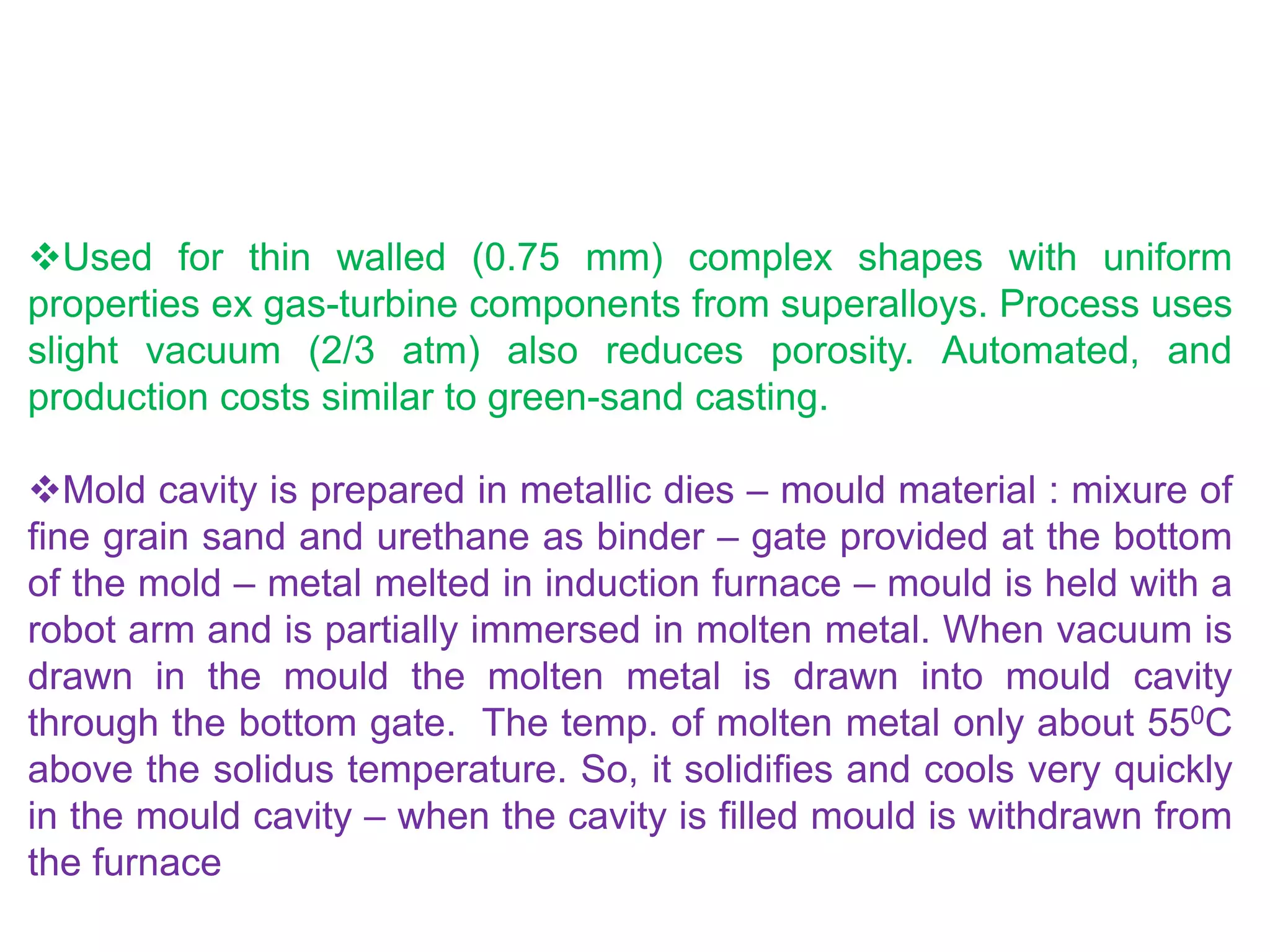 Expendable mould processes | PPTX
