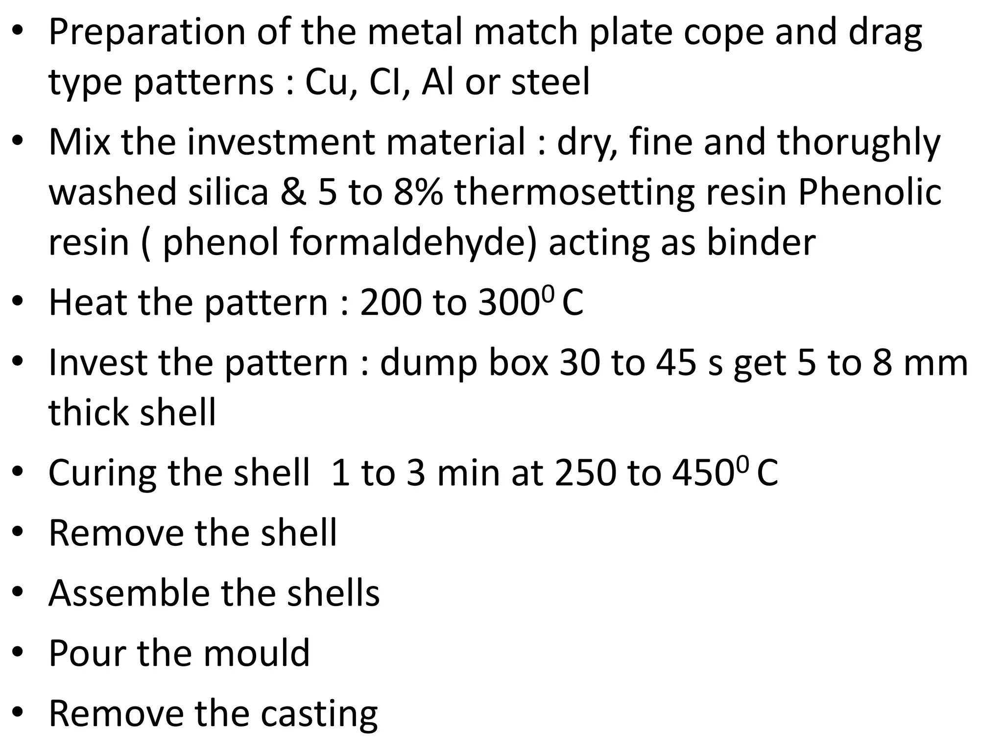 Expendable mould processes | PPTX