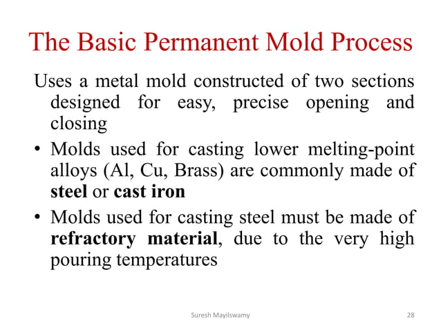 Expendable mould processes | PPT
