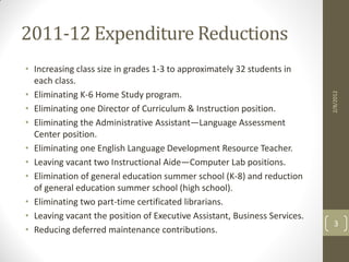 Expenditure Reductions | PPT