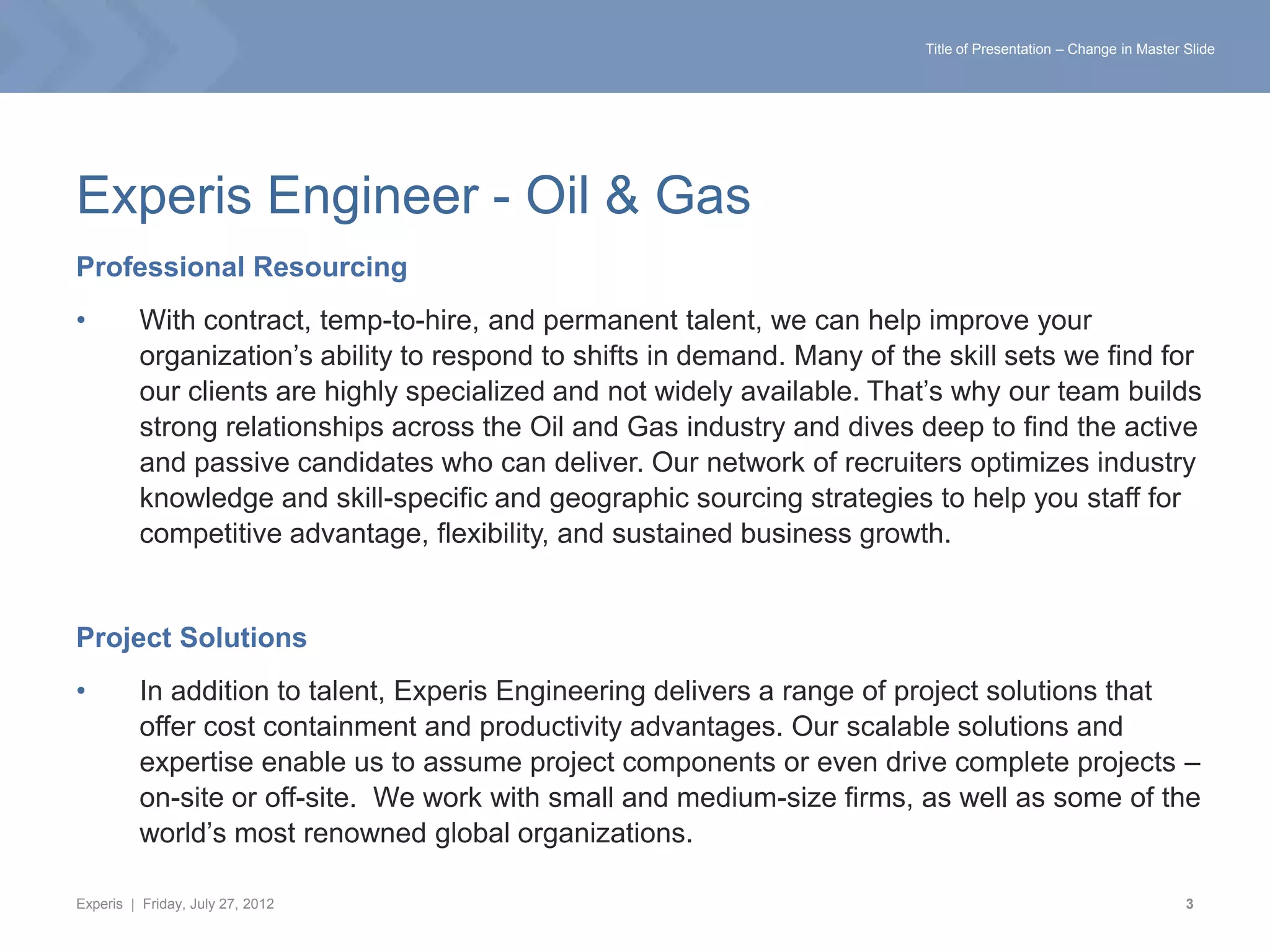 Exp Engineering Oil Gas | PPT