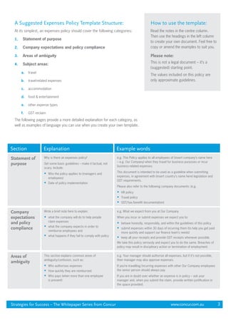 A Sample Expenses Policy Template | PDF