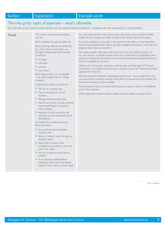 A Sample Expenses Policy Template a-sample-expenses-policy-template