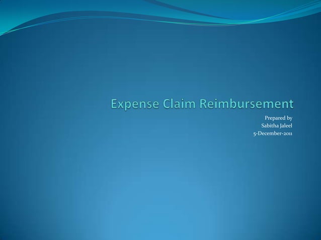 Expense Claim Reimbursement | PPTX