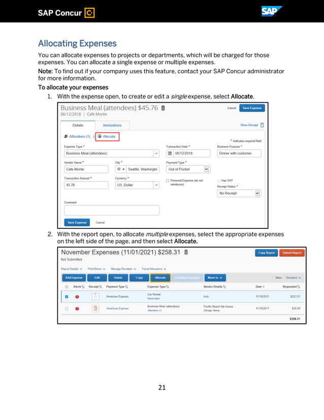 SAP - Concur - Expenses Guiden creation - maintenance.pdf