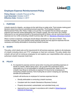 Expense policy 2017 | PDF