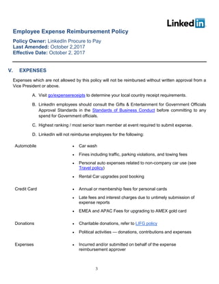 Expense policy 2017 | PDF