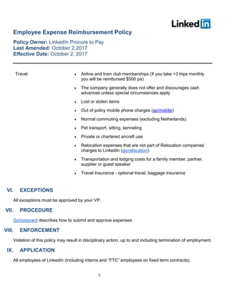 Expense policy 2017 | PDF