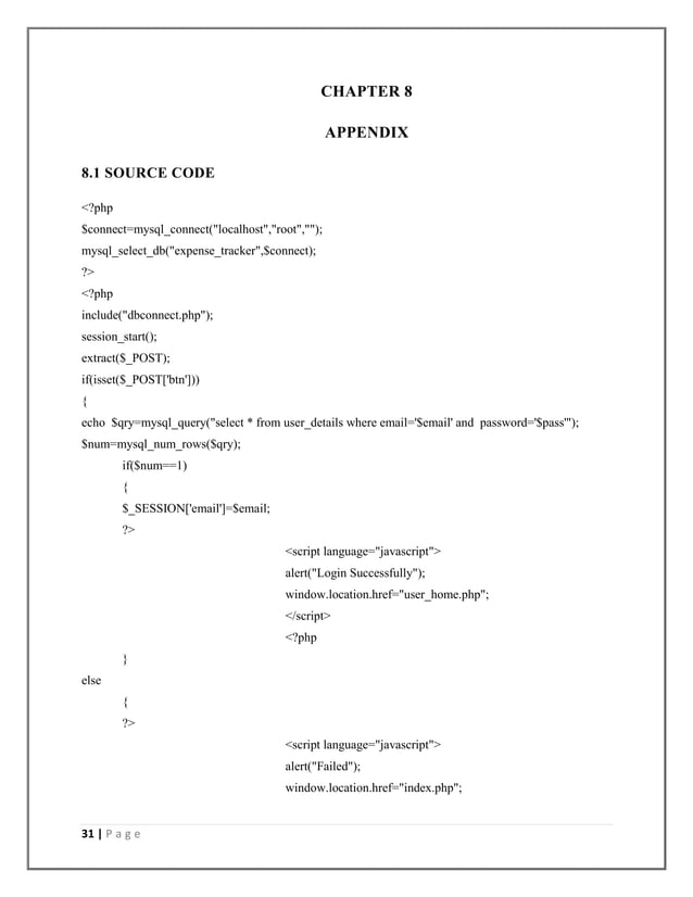 Expense tracker management system project report.pdf | Computing | Technology & Computing