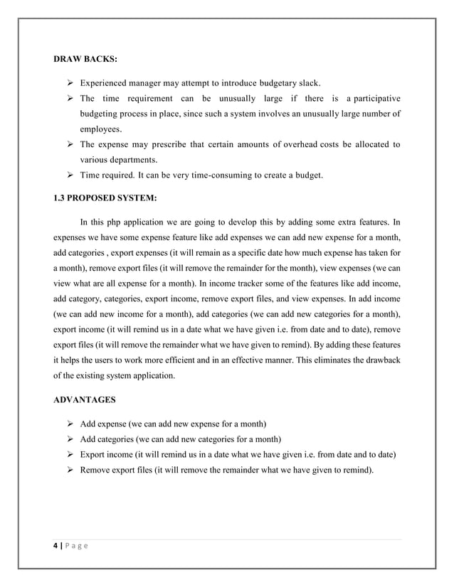 Expense tracker management system project report.pdf | Computing | Technology & Computing