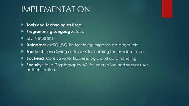 Expense Tracker AppIntroduction Background Problem statement Proposed ...
