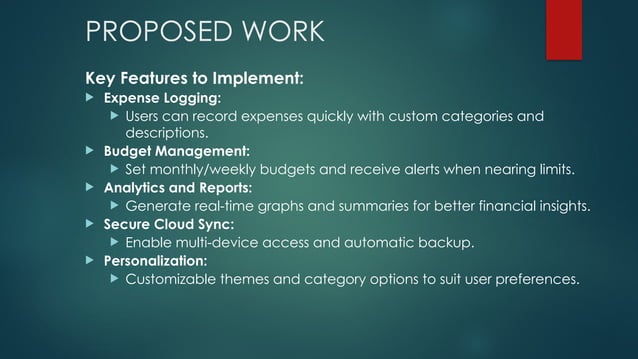 Expense Tracker AppIntroduction Background Problem statement Proposed ...