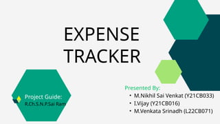 Expense Tracker power point presentation | PPTX