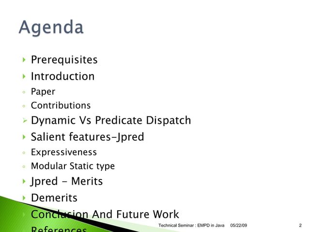 Expressive And Modular Predicate Dispatch In Java | PPT