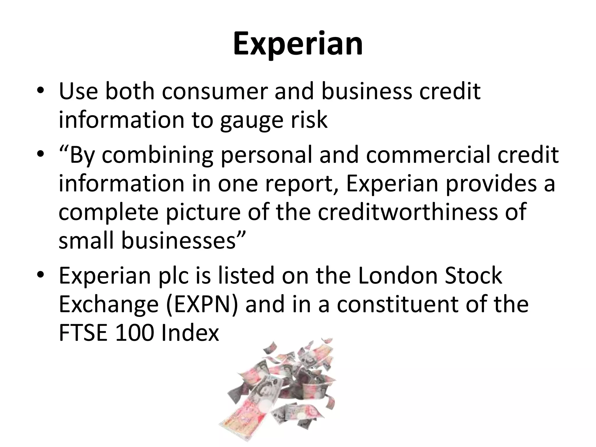 Experian and Equifax Business Credit Scoring | PPTX