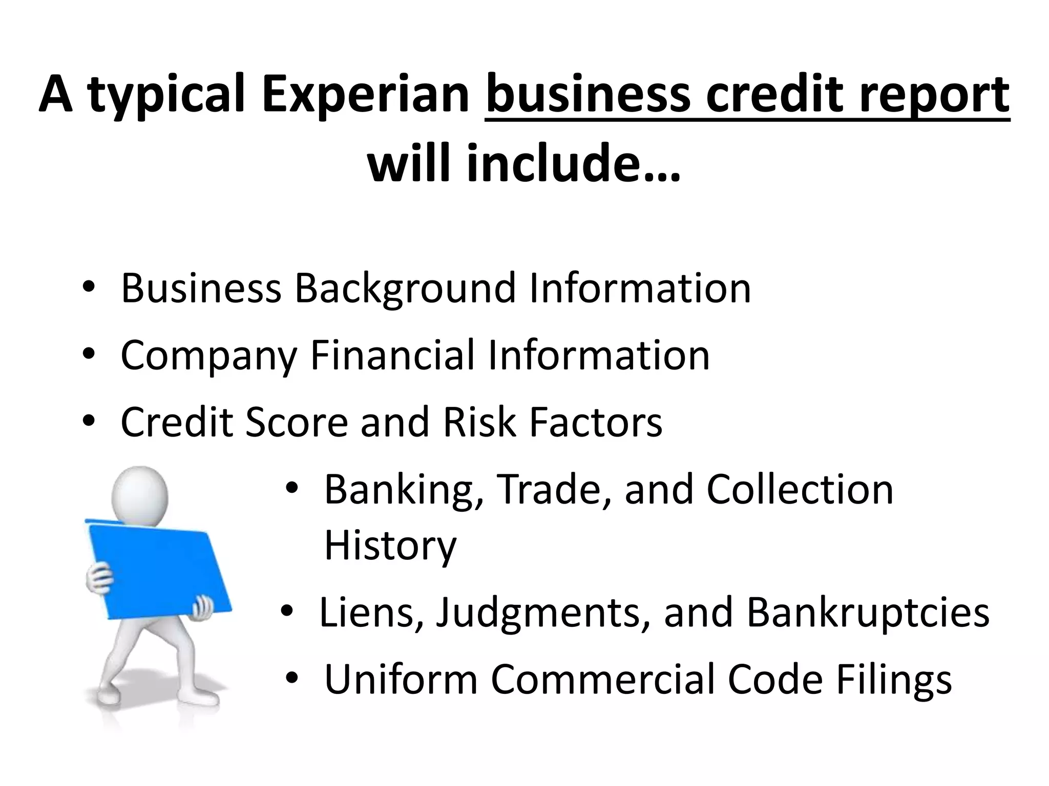 Experian and Equifax Business Credit Scoring | PPTX