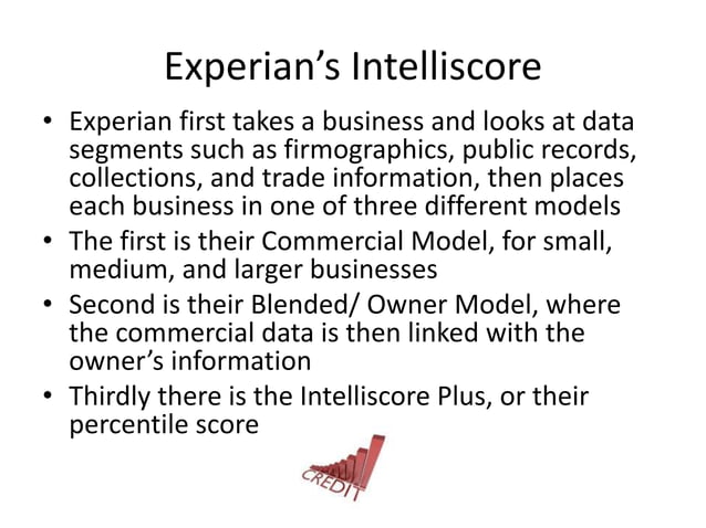 Experian and Equifax Business Credit Scoring | PPTX | Business ...