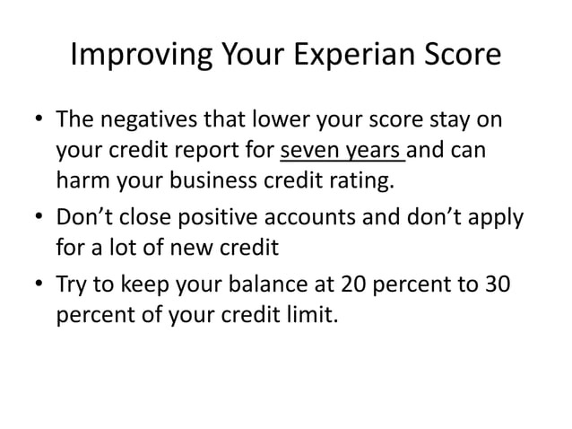 Experian and Equifax Business Credit Scoring | PPTX | Business ...