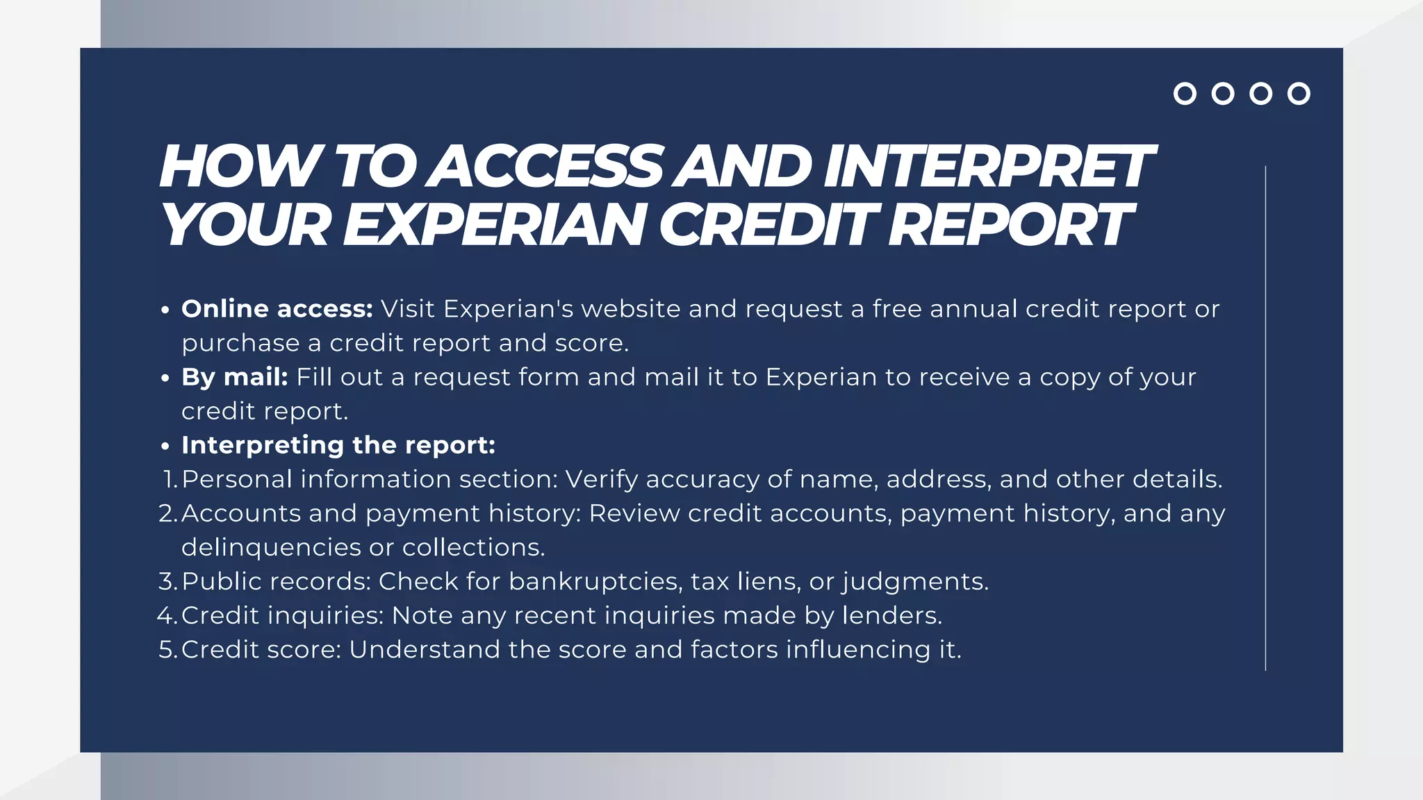 Experian Credit Report Key Information You Need to Know | PDF