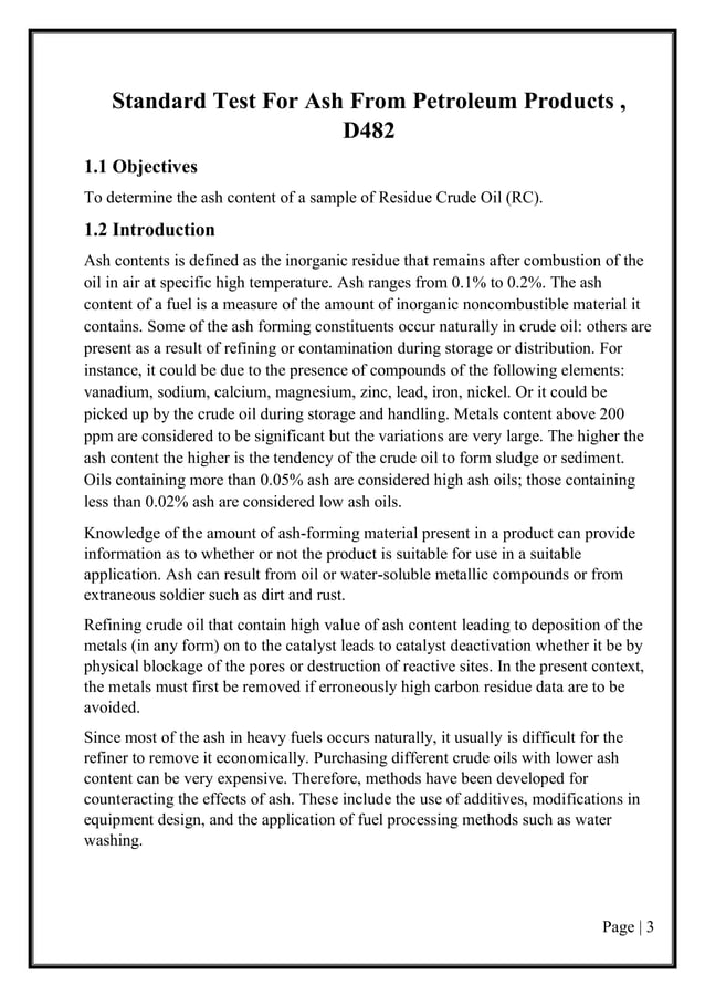 Standard Test For Ash From Petroleum Products , D482 | PDF