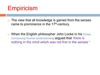 Philosophy and its educational implication:Experience | PPTX