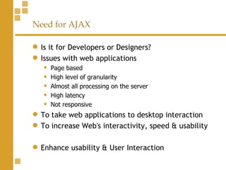 Experience Ajax - Workshop For Designers | PPT