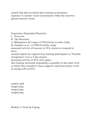 Experience-Dependent PlasticityLearning objectives By the end.docx