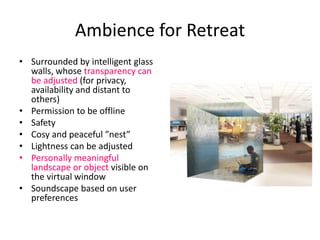 Experience driven design of ambiences for future pop up | PPT