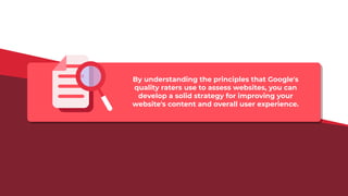 Experience – The New “E” in Google’s E-E-A-T Ranking System | PPT