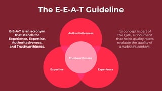 Experience – The New “E” in Google’s E-E-A-T Ranking System | PPT
