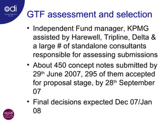 Experience with the Governance and Transparency Fund | PPT