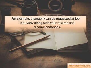 Accountant Biography Writing Help: Experience and Reliable Tips in One ...