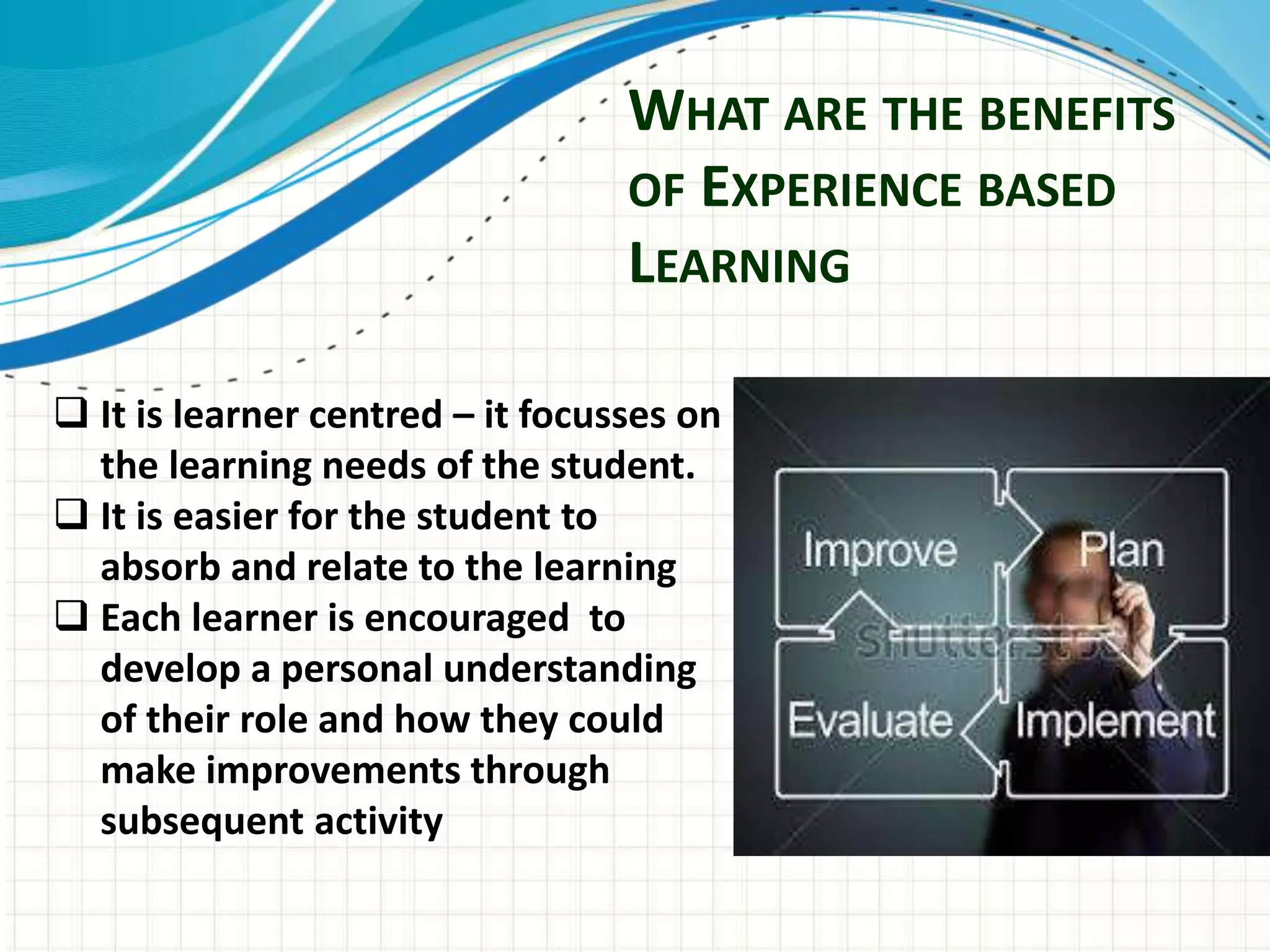 Experience based learning with LLA | PPTX