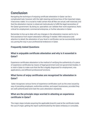 Experience Certificate Attestation in Qatar.pdf