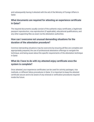 Experience Certificate Attestation in Qatar.pdf