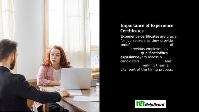 Work Experience Certificate Sample Template | PPT